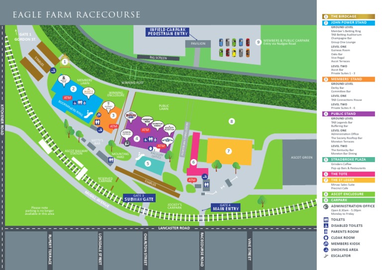 Eagle Farm Racecourse Directional Map | PDF | Horse Racing | Animal Racing