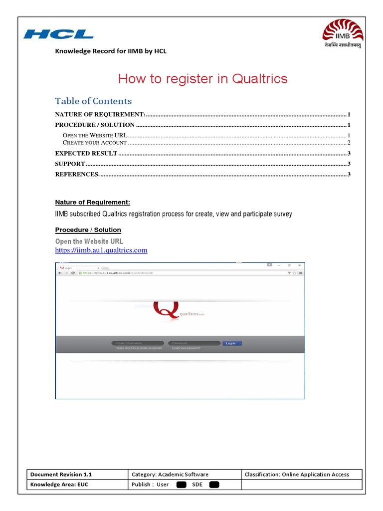 IIMB Qualtrics Registration Guide | PDF | Websites | User (Computing)
