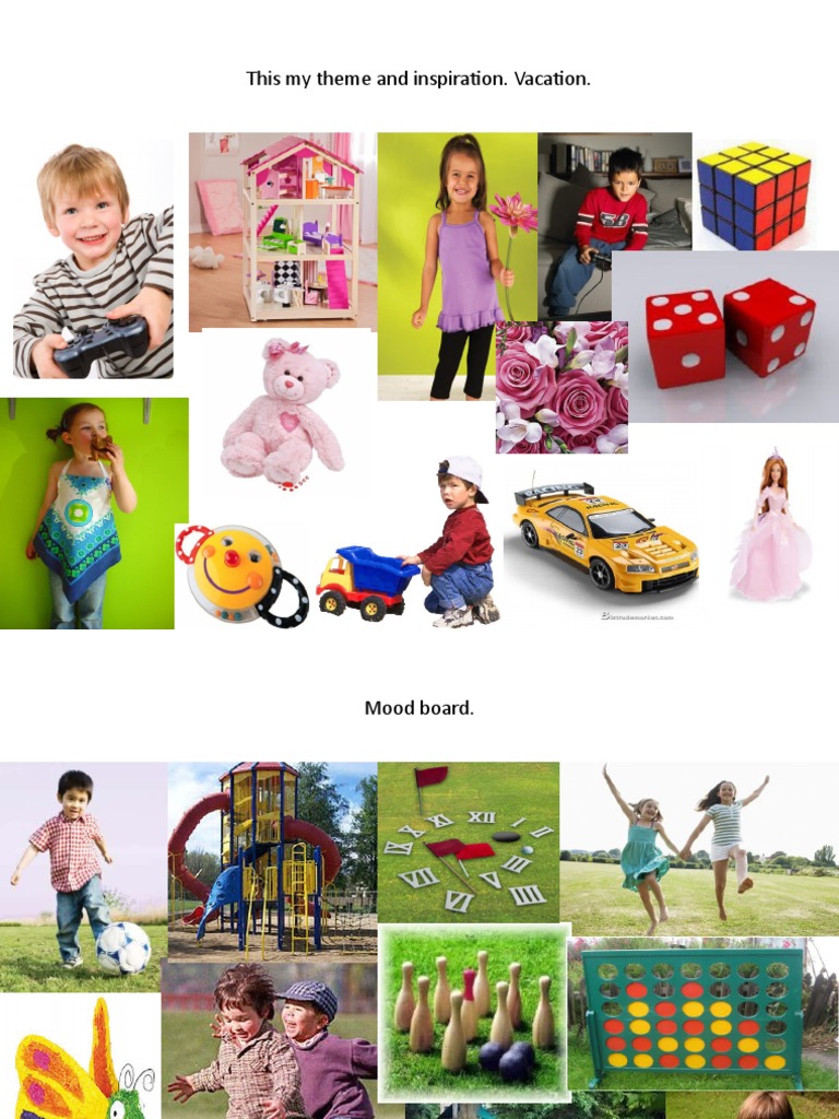 Kids Vacation Mood Board Inspiration | PDF | Self-Improvement