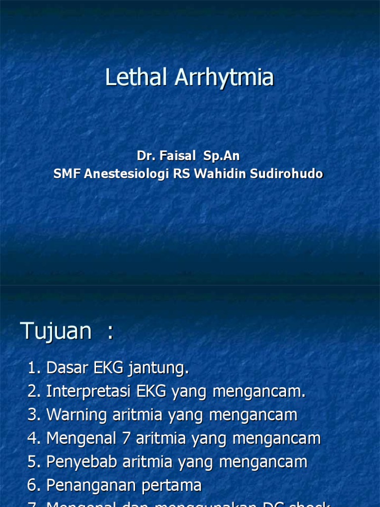 Aritmia Lethal: Diagnosis dan Penanganan | PDF