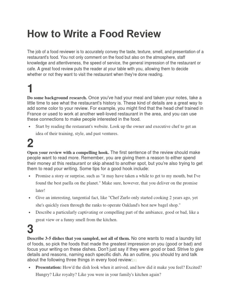 Food Writing | Download Free PDF | Restaurants | Menu