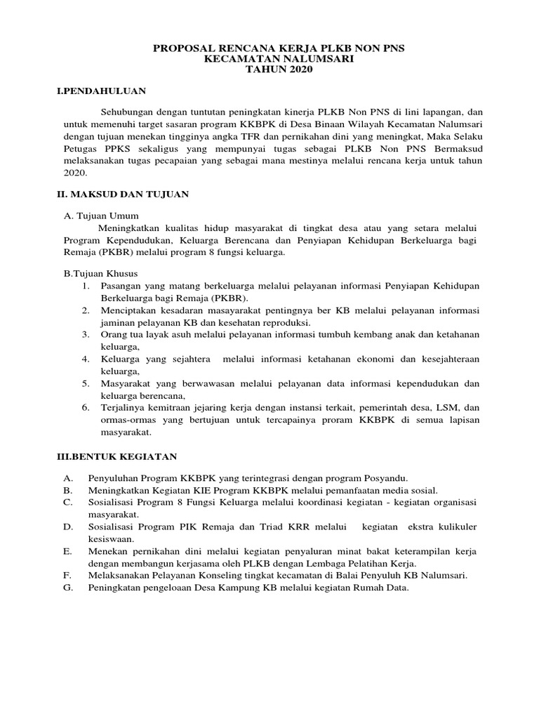 Proposal-Rencana-Kegiatan 2020 | PDF | Karier & Perkembangan | Bisnis