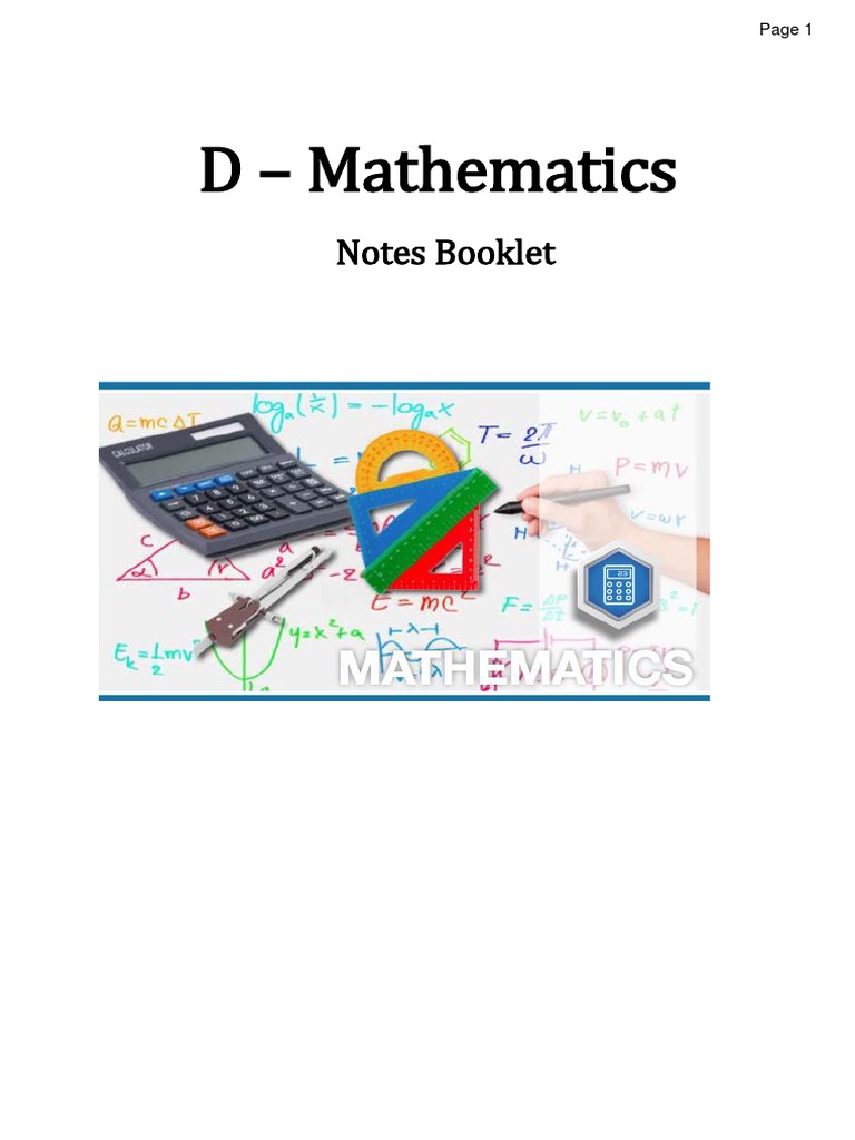O Level Math Study Guide | PDF | Matrix (Mathematics) | Set (Mathematics)
