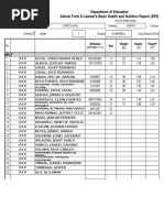 Nutritional Status Report: Deped Memo No. 165, S 2010 | PDF