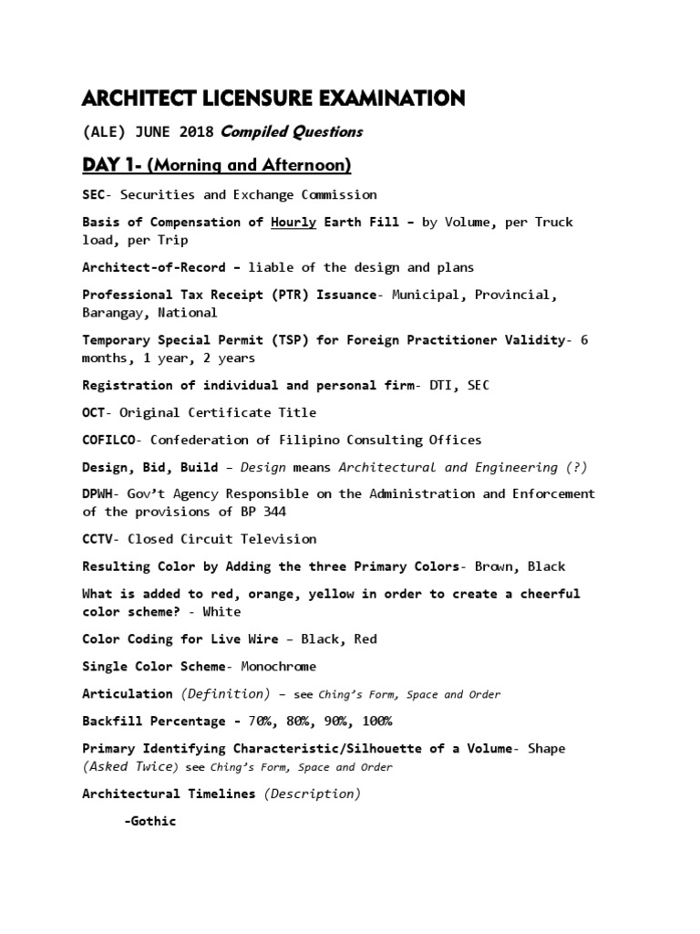 Ale Questions-2019 | PDF | Flooring | Stairs