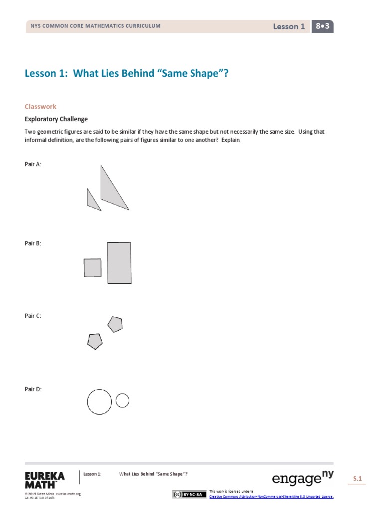 Math g8 m3 Student Materials PDF | PDF | Mathematical Proof | Common ...