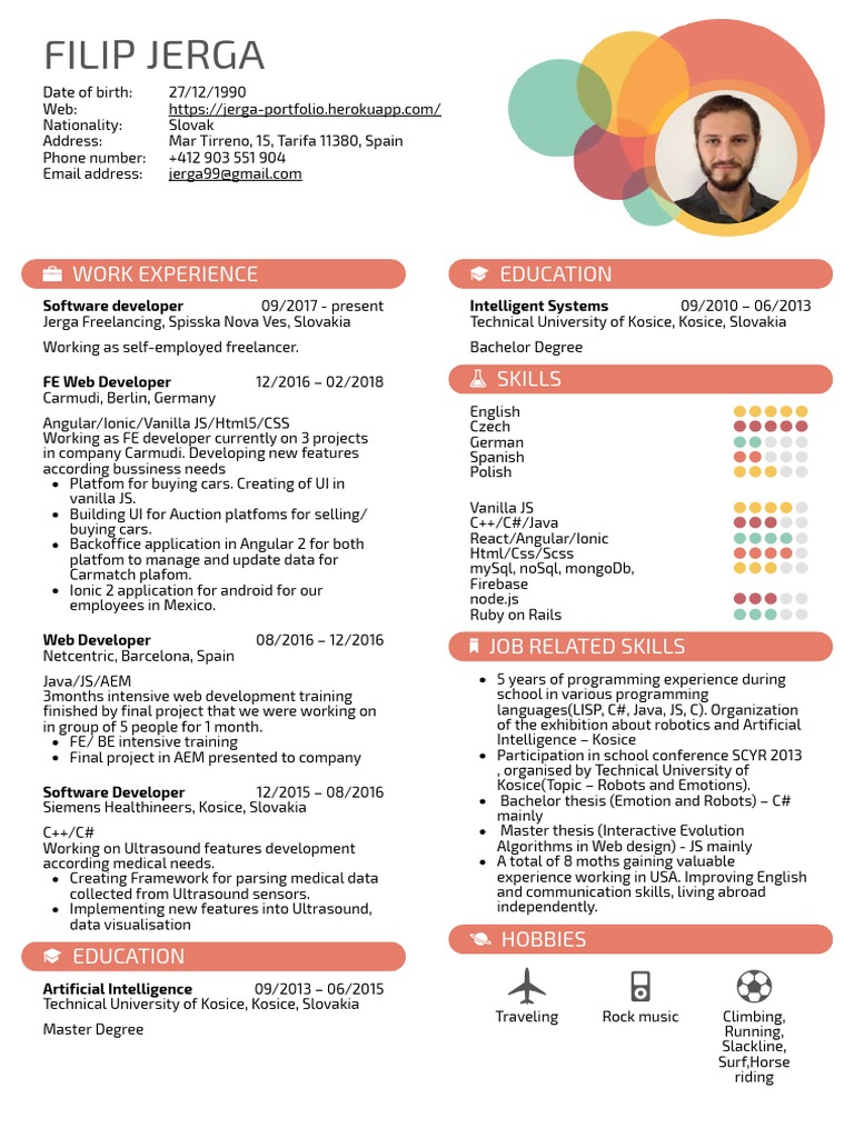 Jerga CV | PDF | Computer Programming | Computing