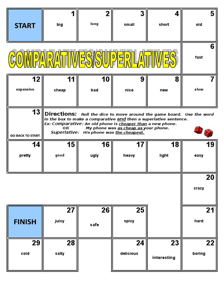 Comparatives and Superlatives Activities | PDF