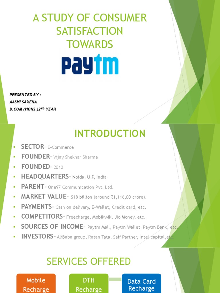 PAYTM PPT | Payments | Business
