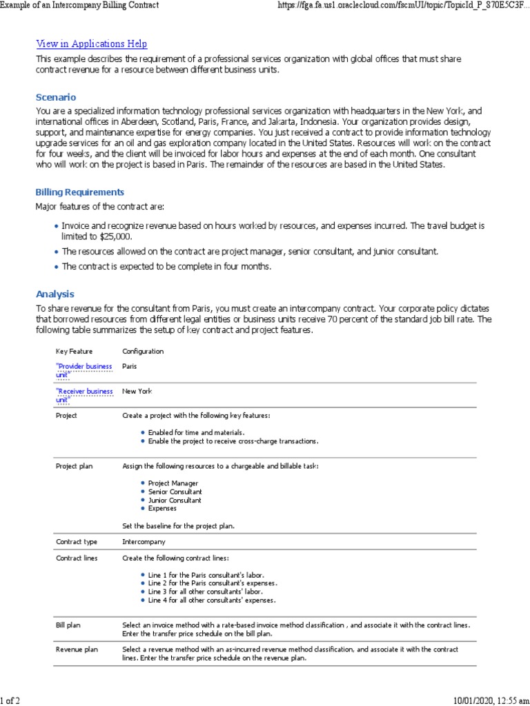 Oracle Intercompany Billing Example | PDF | Invoice | Business