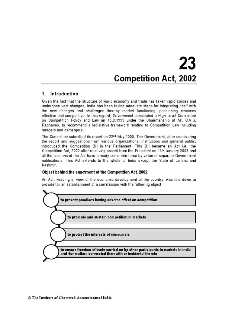 Competition Act 2002 | PDF | Competition Law | Mergers And Acquisitions