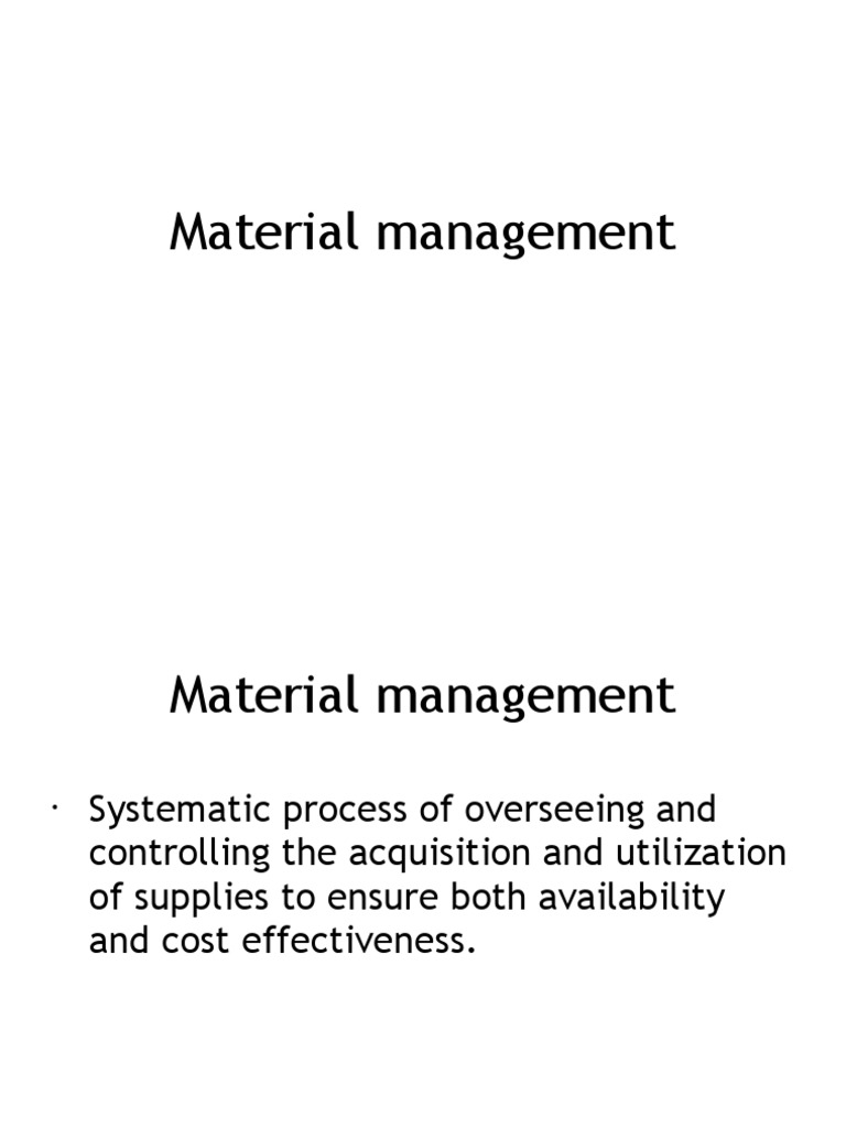 Material Management | PDF | Inventory | Business