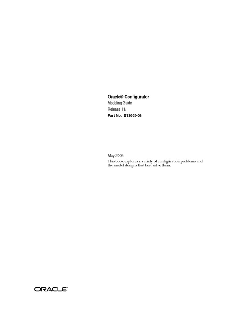 Oracle® Configurator: Modeling Guide Release 11i | PDF | Accessibility ...