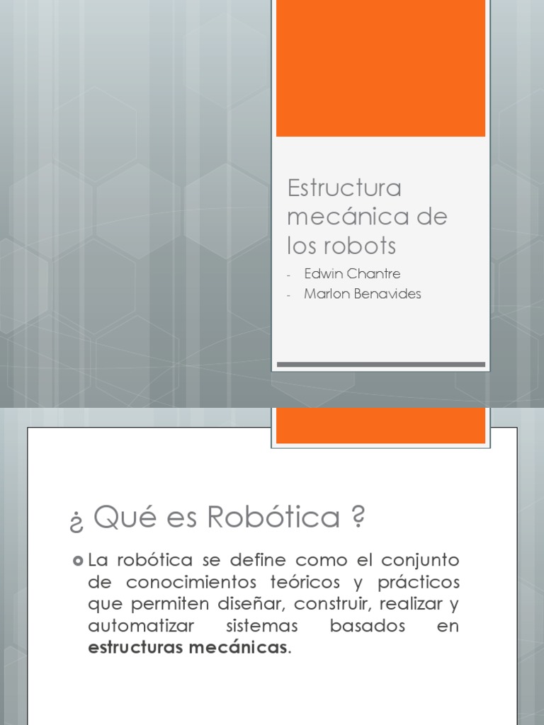 Estructura y Tipos de Robots Mecánicos | PDF | Robot | Robótica