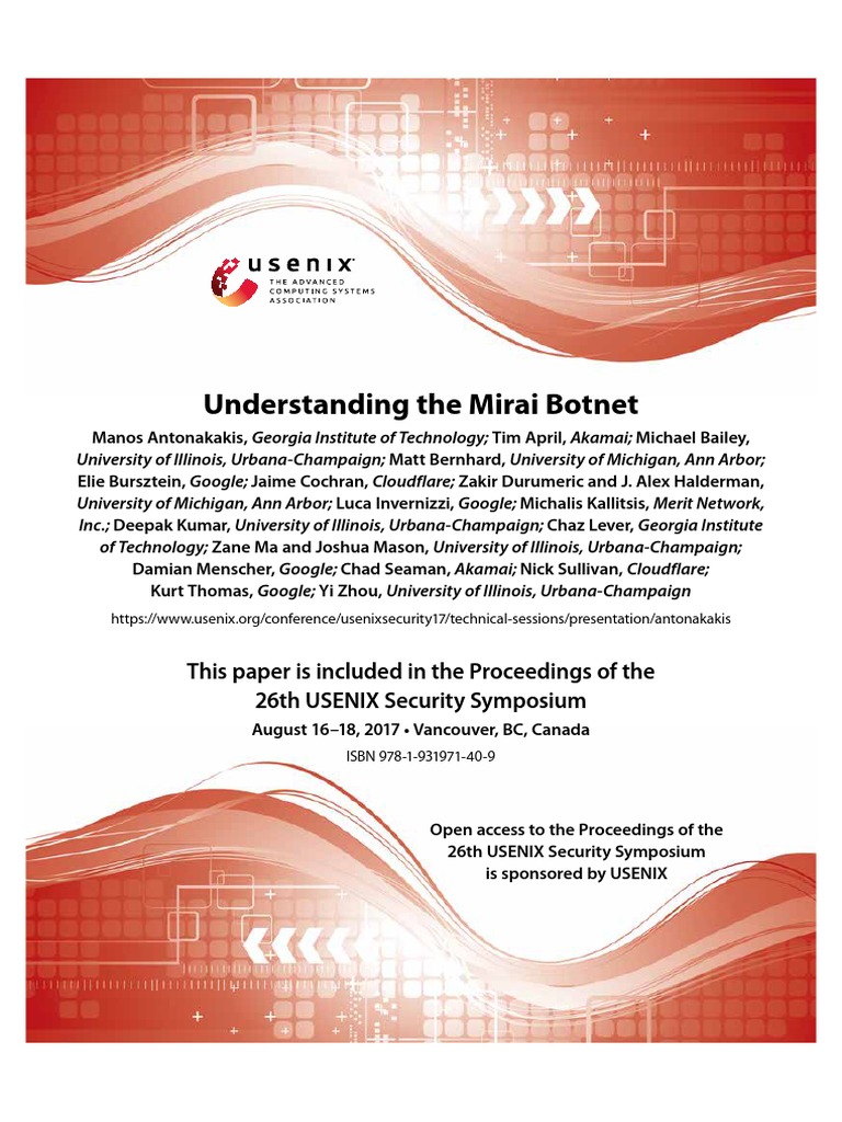 Analyzing the Mirai Botnet's Impact | PDF | Denial Of Service Attack ...