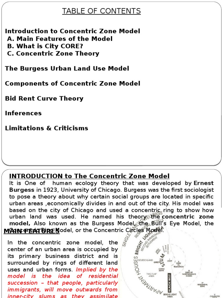 Concentric Zone Theory | PDF | Suburb | Economies
