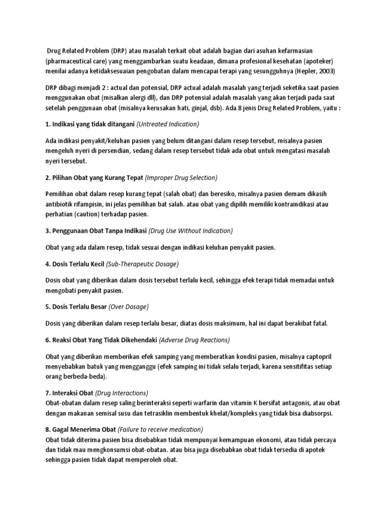 Drug Related Problem | PDF
