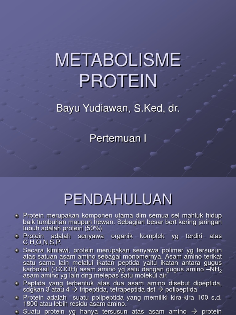 Metabolisme Protein | PDF