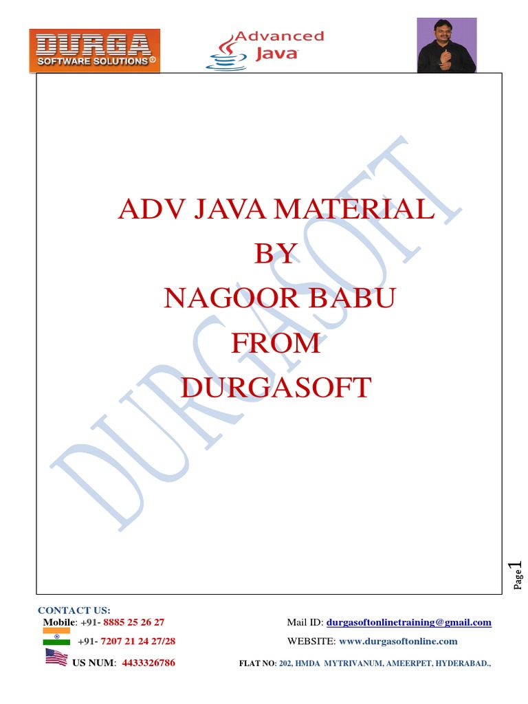 Adv Java - Nagoor - Durgasoft PDF | PDF | Databases | Relational Database