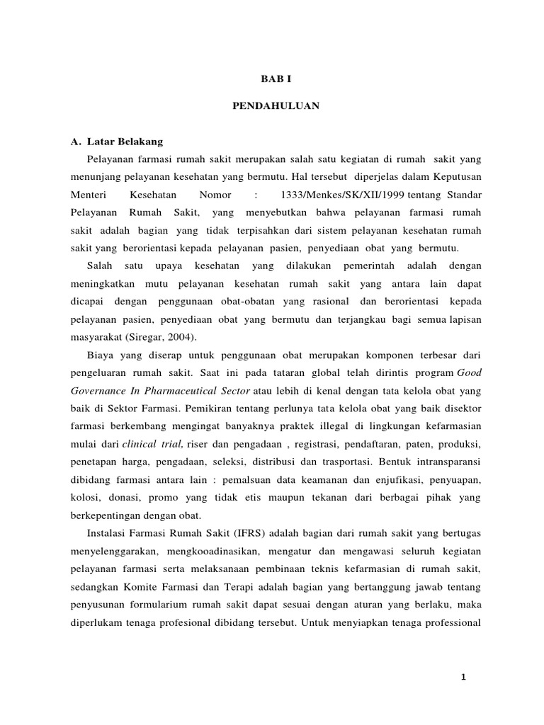 Manajemen Pembekalan Farmasi Atau Obat Di Rumah Sakit Pdf