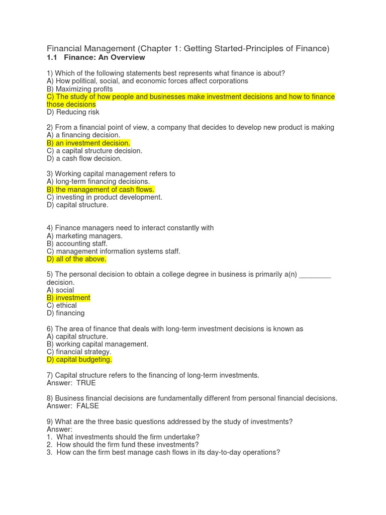 F.M Chapter 1 PDF | PDF | Partnership | Limited Partnership