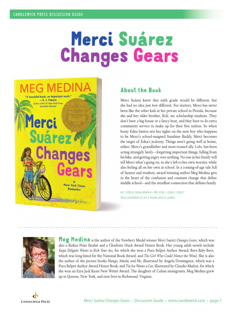 Merci Suárez Changes Gears by Meg Medina Discussion Guide | PDF