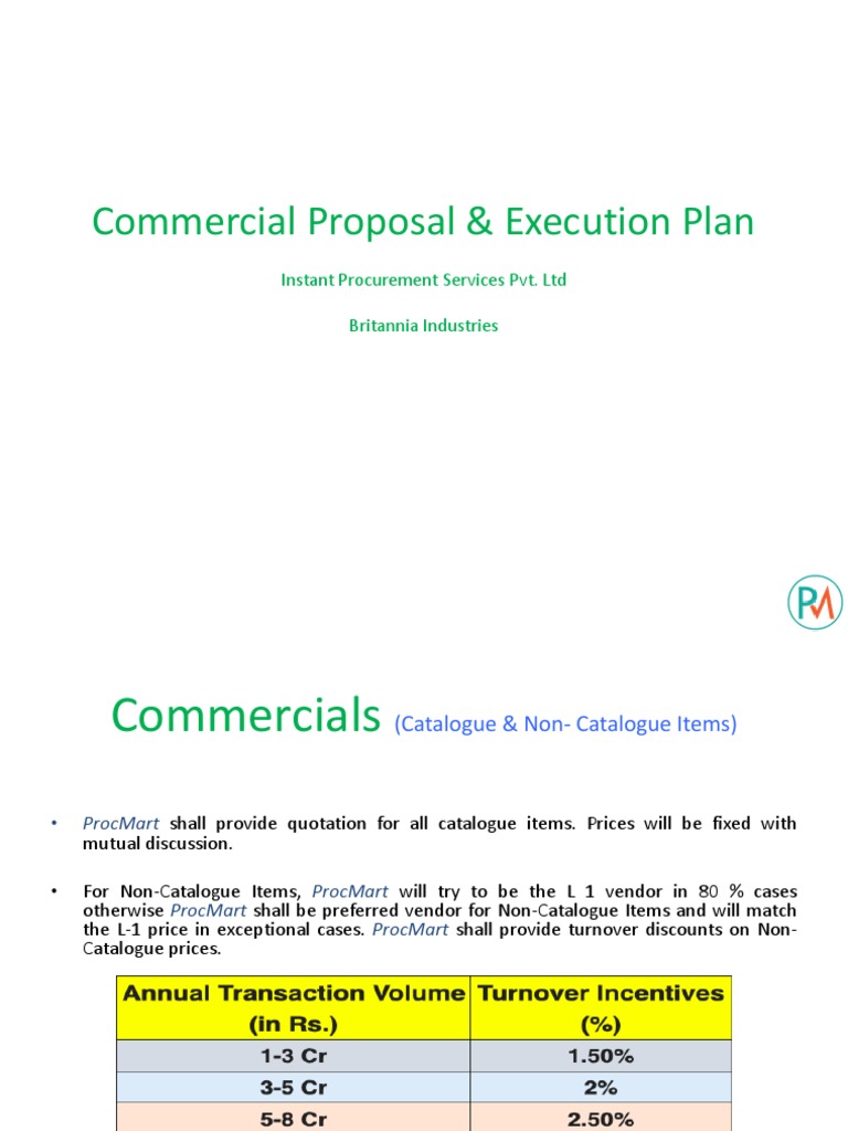 Proposal & Execution Plan Britannia | PDF | Procurement | Economies