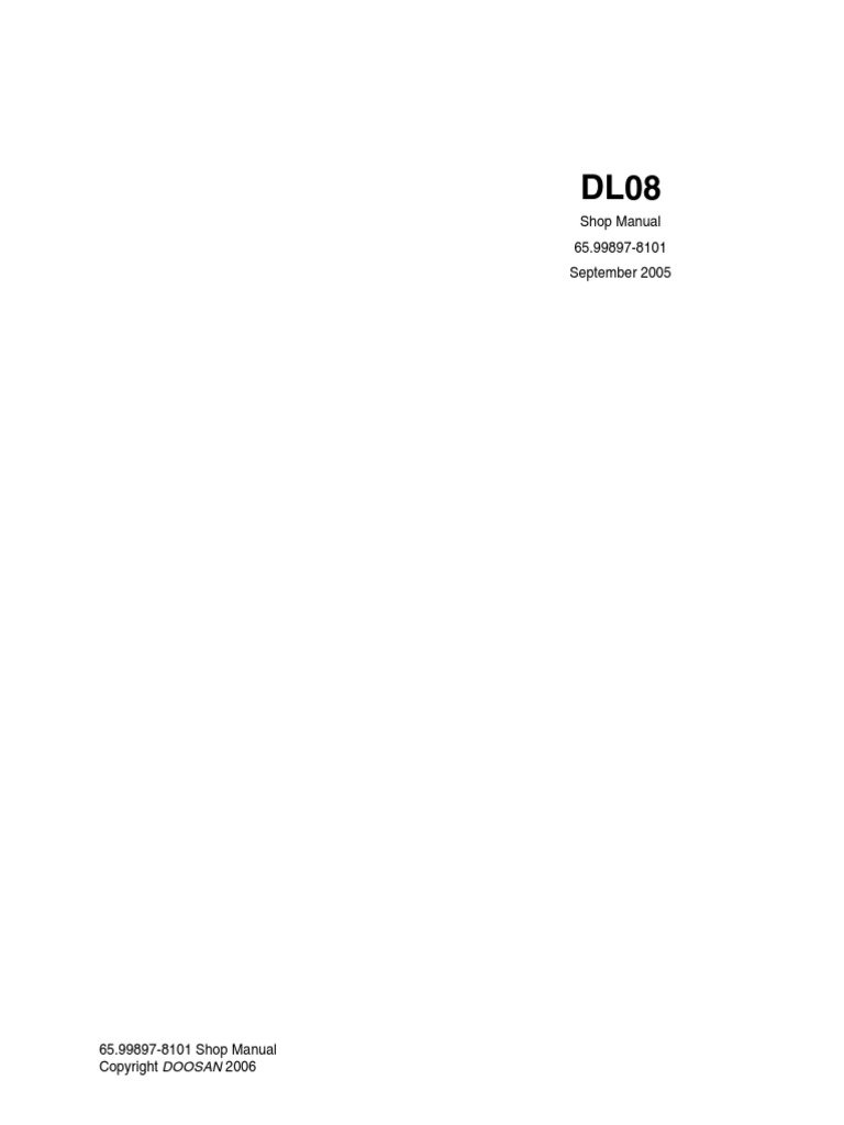 Daewoo Doosan Dl08 Diesel Engine Service Repair Shop Manual Pdf Pdf