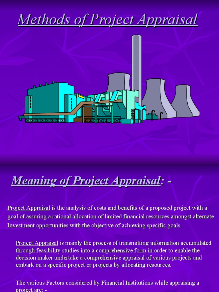 Methods of Project Appraisal | PDF | Net Present Value | Internal Rate ...