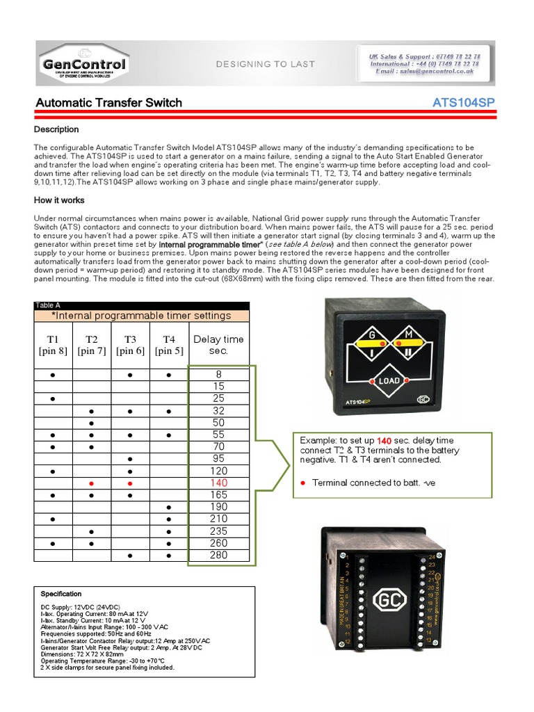 ATS104SP | PDF | Amplifier | Electrical Equipment