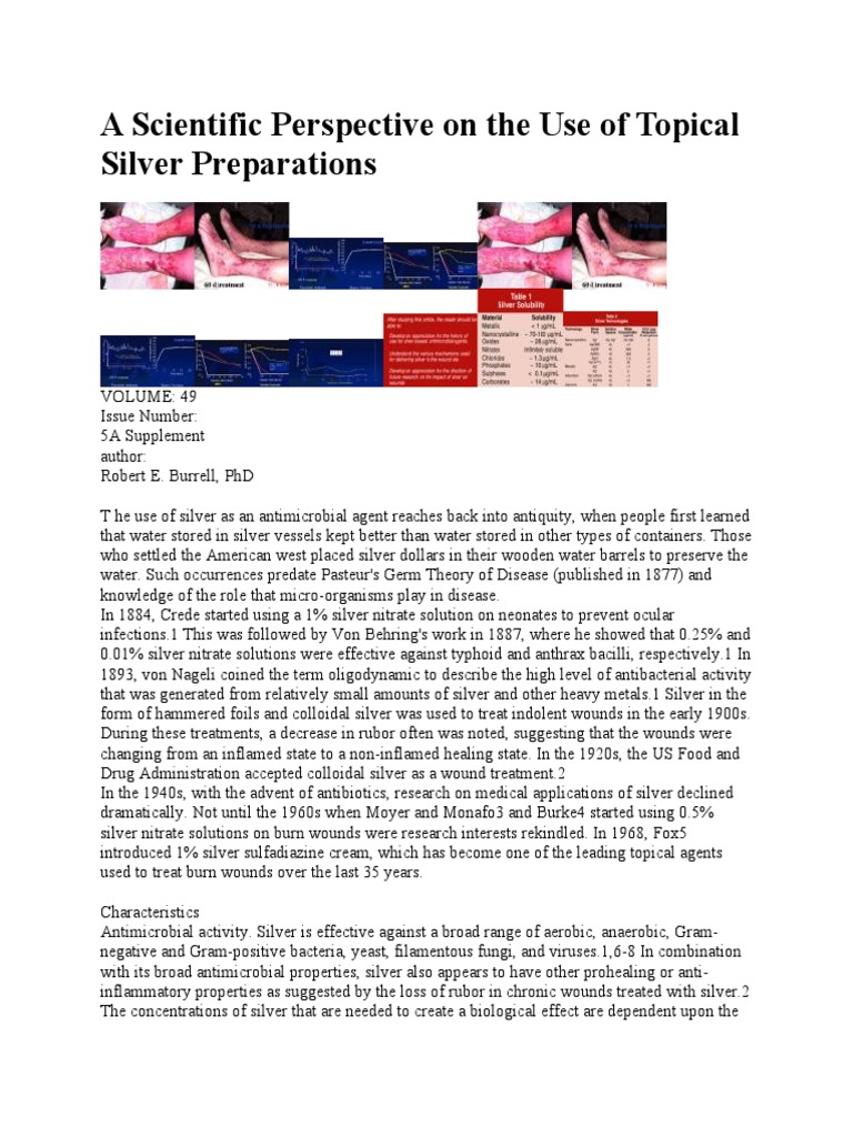 Topical Silver Preparations Overview | PDF | Silver | Crystal