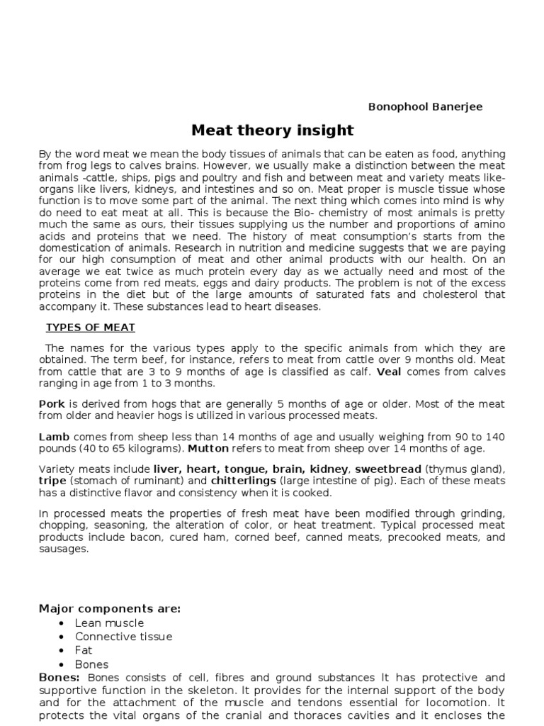 Meat Theory Insight | PDF | Bacon | Ham