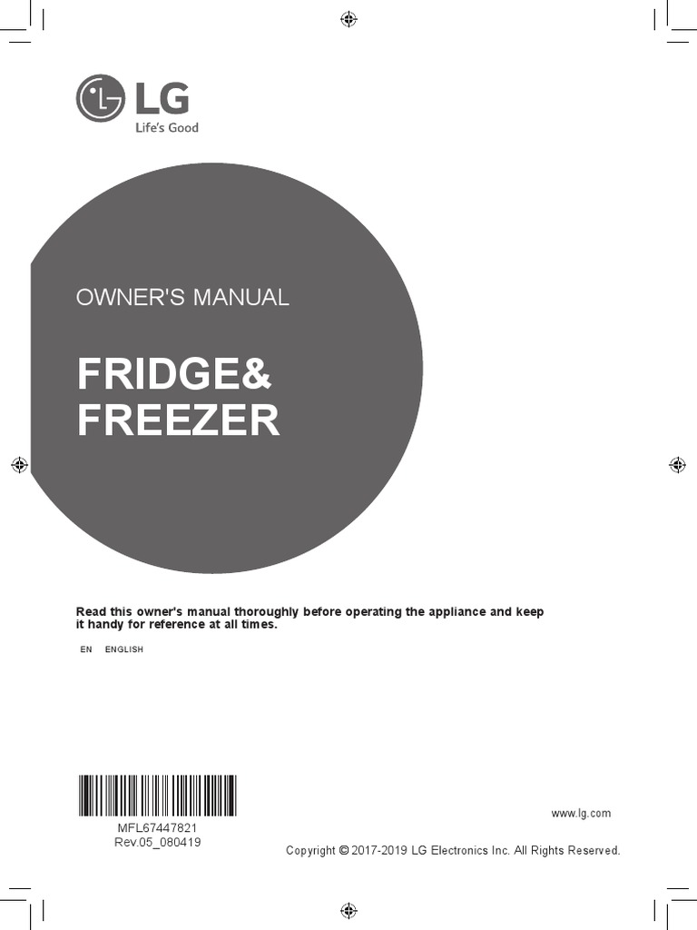 Manual Side by Side Door in Door Instaview LG | PDF | Refrigerator | Ac ...