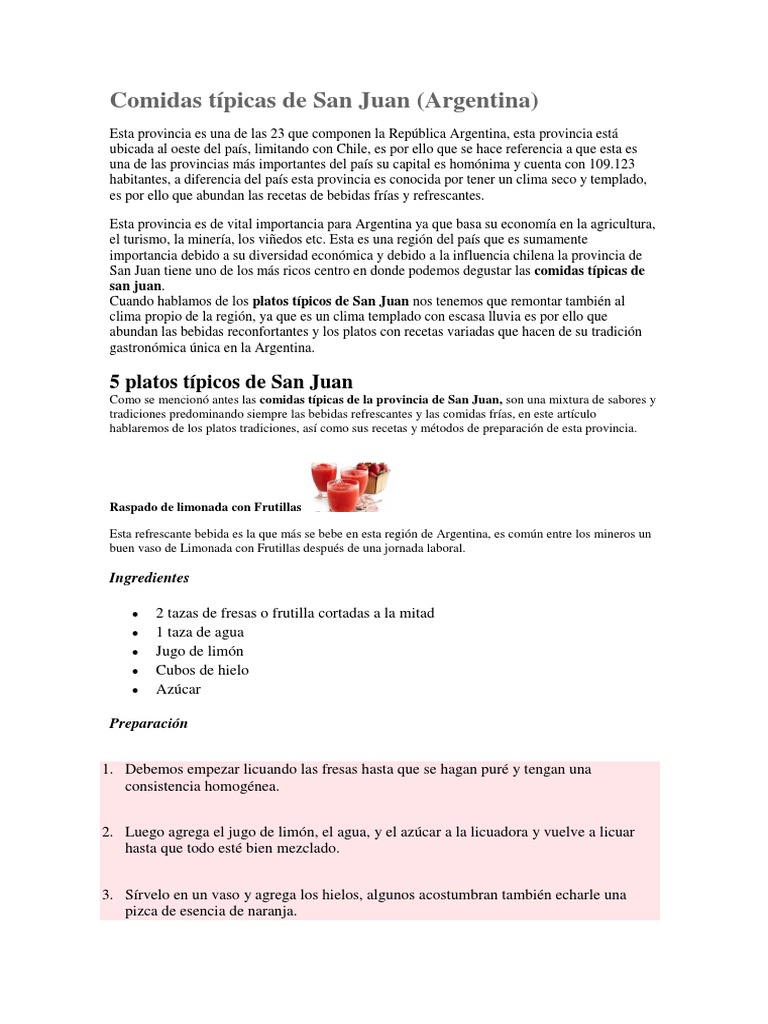 Comidas Típicas de San Juan | PDF | Panes | Queso