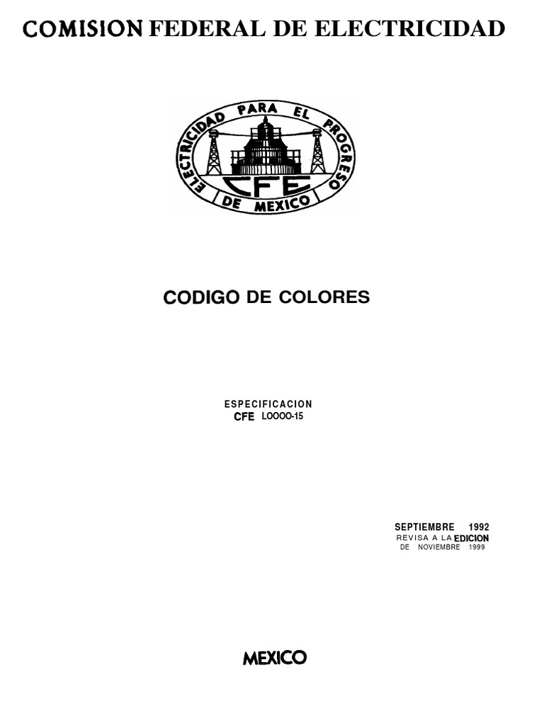 CFE L0000-15 Codigo de Colores | PDF | Color | Espectro electromagnético
