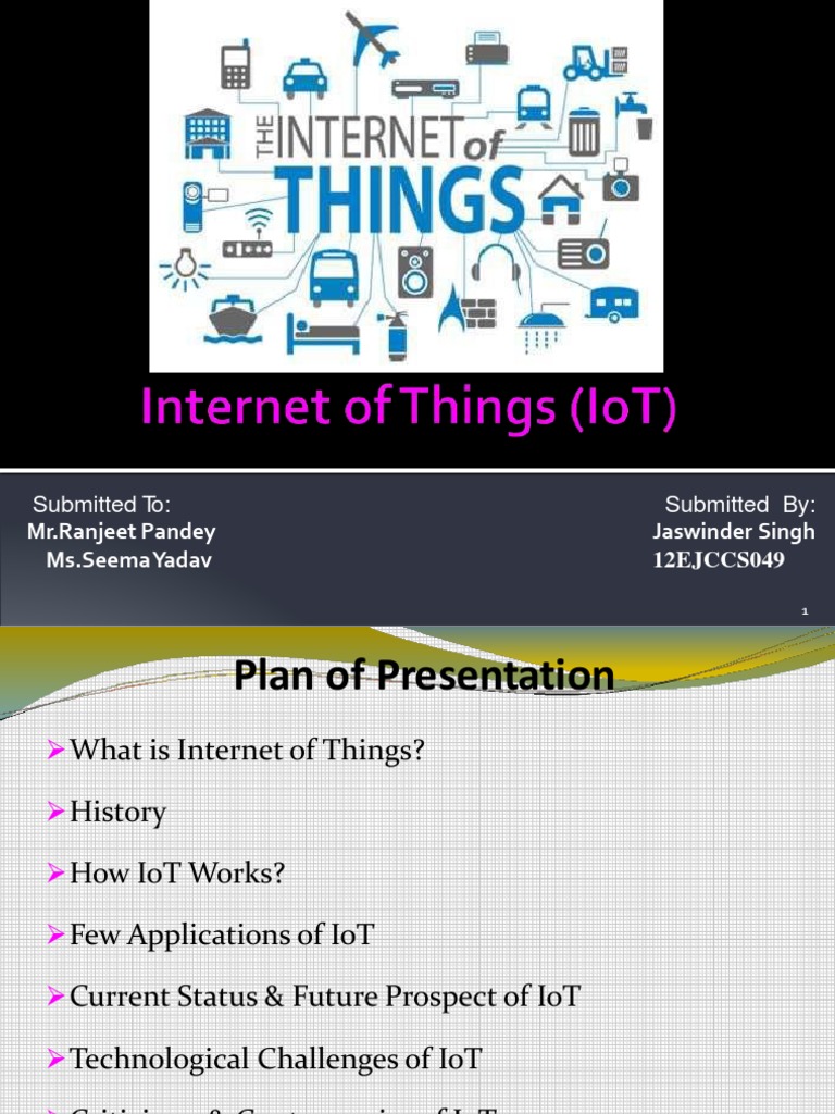 IoT Presentation | PDF | Internet Of Things | Computer Network