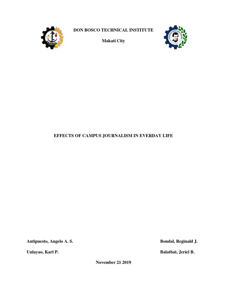 Impact of Campus Journalism at DBTI | PDF | Questionnaire | Interview