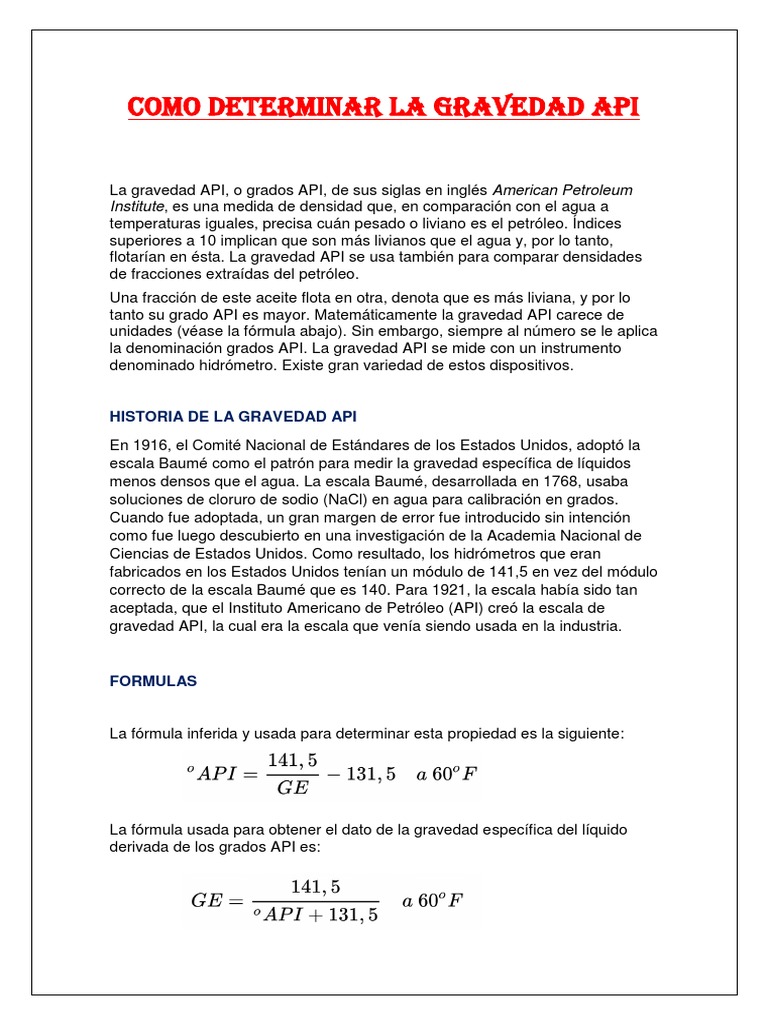 Cómo determinar la gravedad API y los grados BSW de un petróleo crudo ...