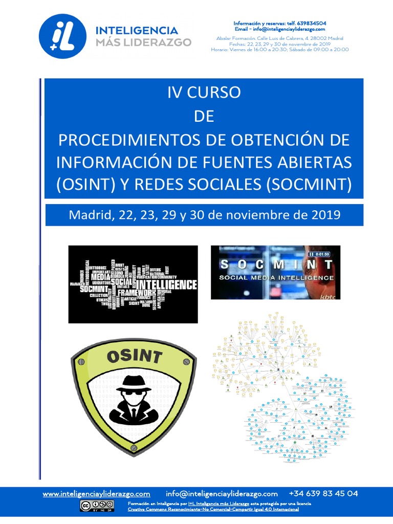 Curso Osint Socmint Madrid | PDF | La seguridad informática | Seguridad