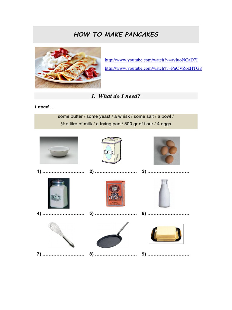 How To Make Pancakes Fun Activities Games Reading Comprehension Exercis ...