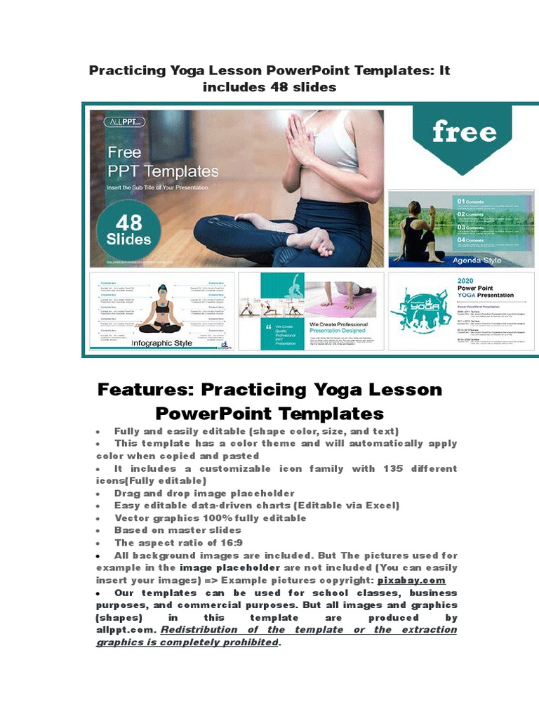 Yoga and Meditation - Powerpoint Template | PDF