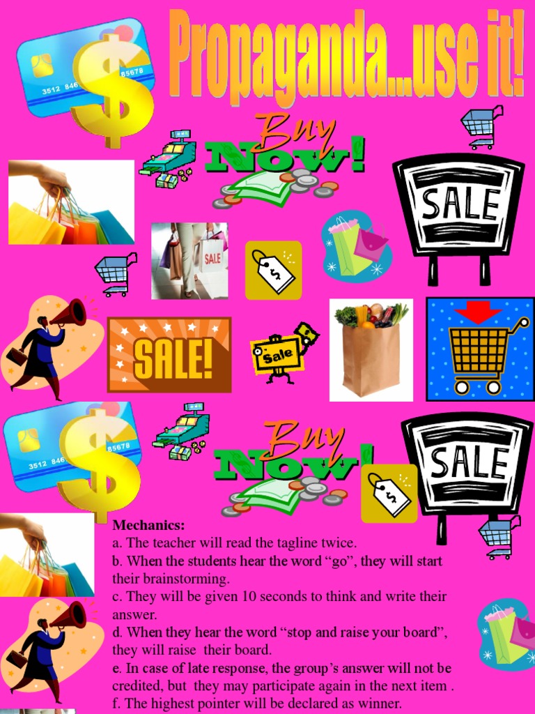 This ad uses the propaganda technique of repetition. The phrases "Let's ...