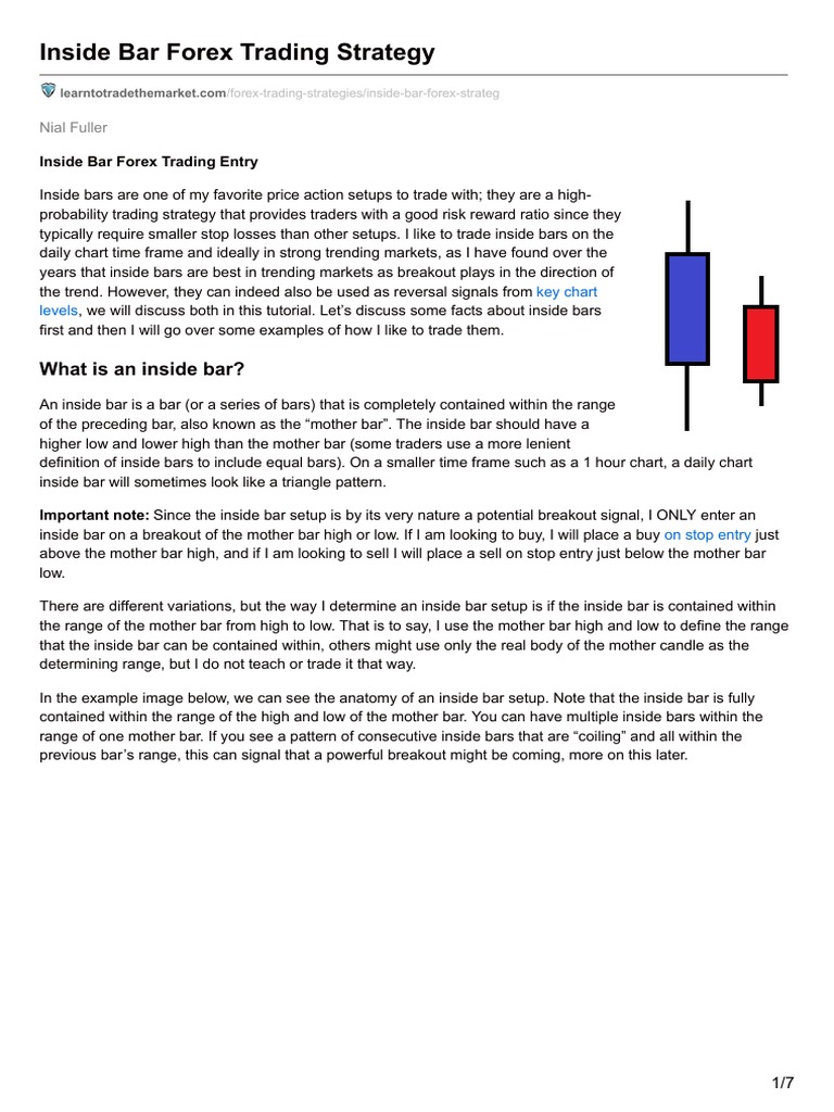 Lesson 1 - Inside Bar Forex Trading Strategy | PDF | Business
