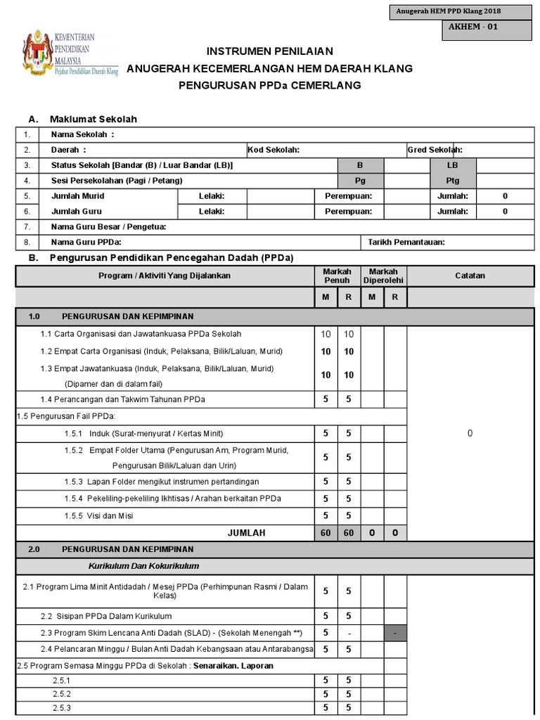 HEM01 - Pengurusan PPDa | PDF