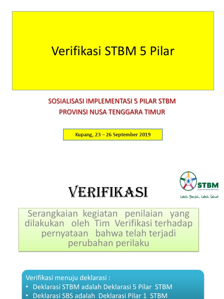Verifikasi 5 Pilar STBM | PDF