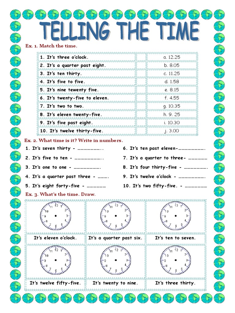 Telling The Time Fun Activities Games Tests Warmers Coolers - 3172 | PDF