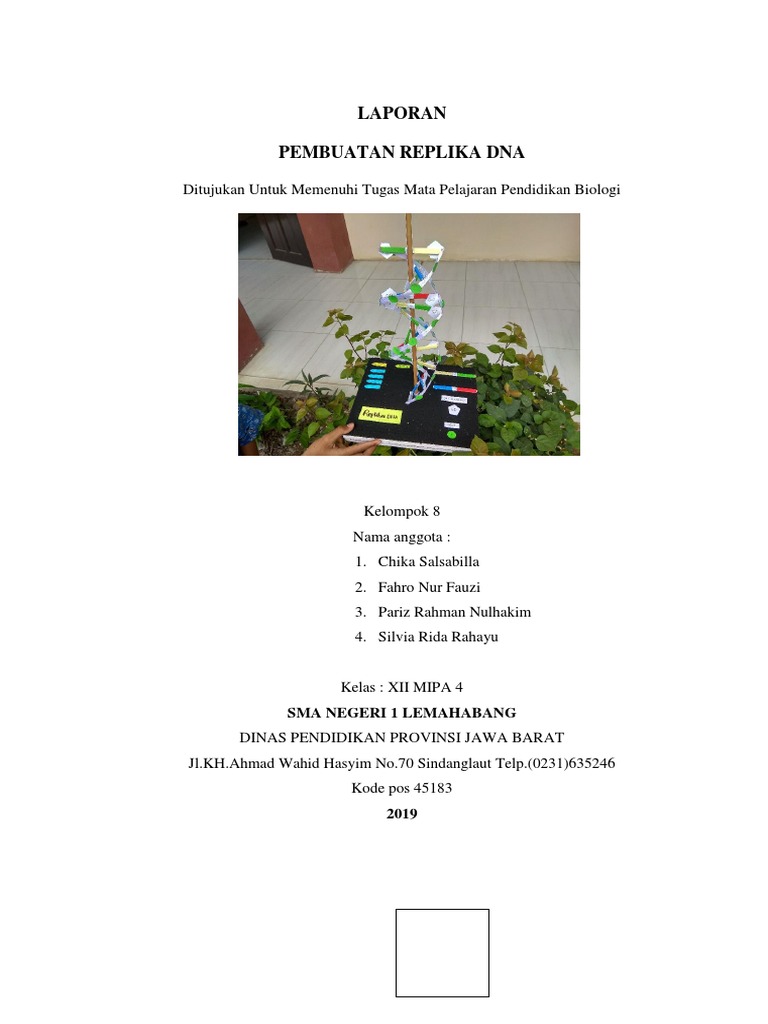 Pembuatan Replika DNA Sederhana | PDF | Sains & Matematika