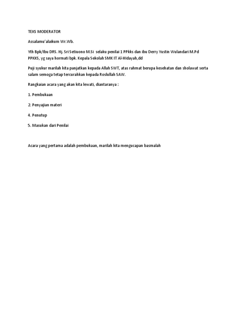 Teks Moderator | PDF
