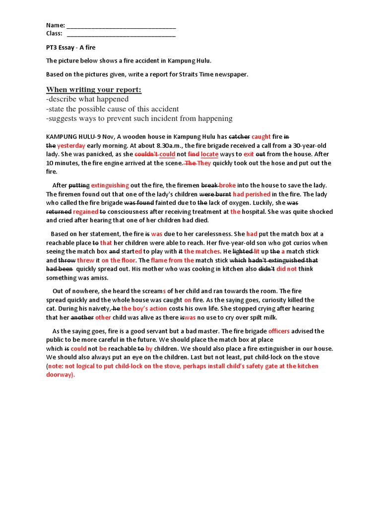 PT3 Essay Fire | PDF | Fires | Hazards