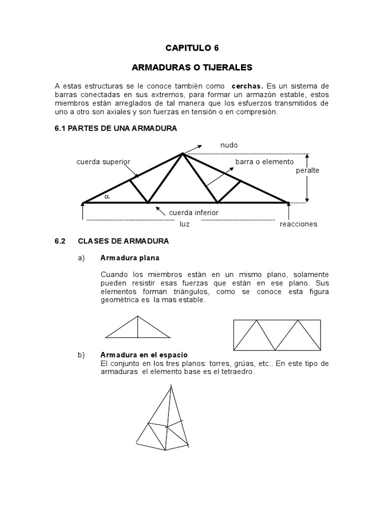 Diseño y Tipos de Armaduras Estructurales | PDF | Braguero | Ingeniería ...